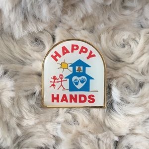 Vintage | Accessories | Vintage Happy Hands Enamel Pin | Poshmark
